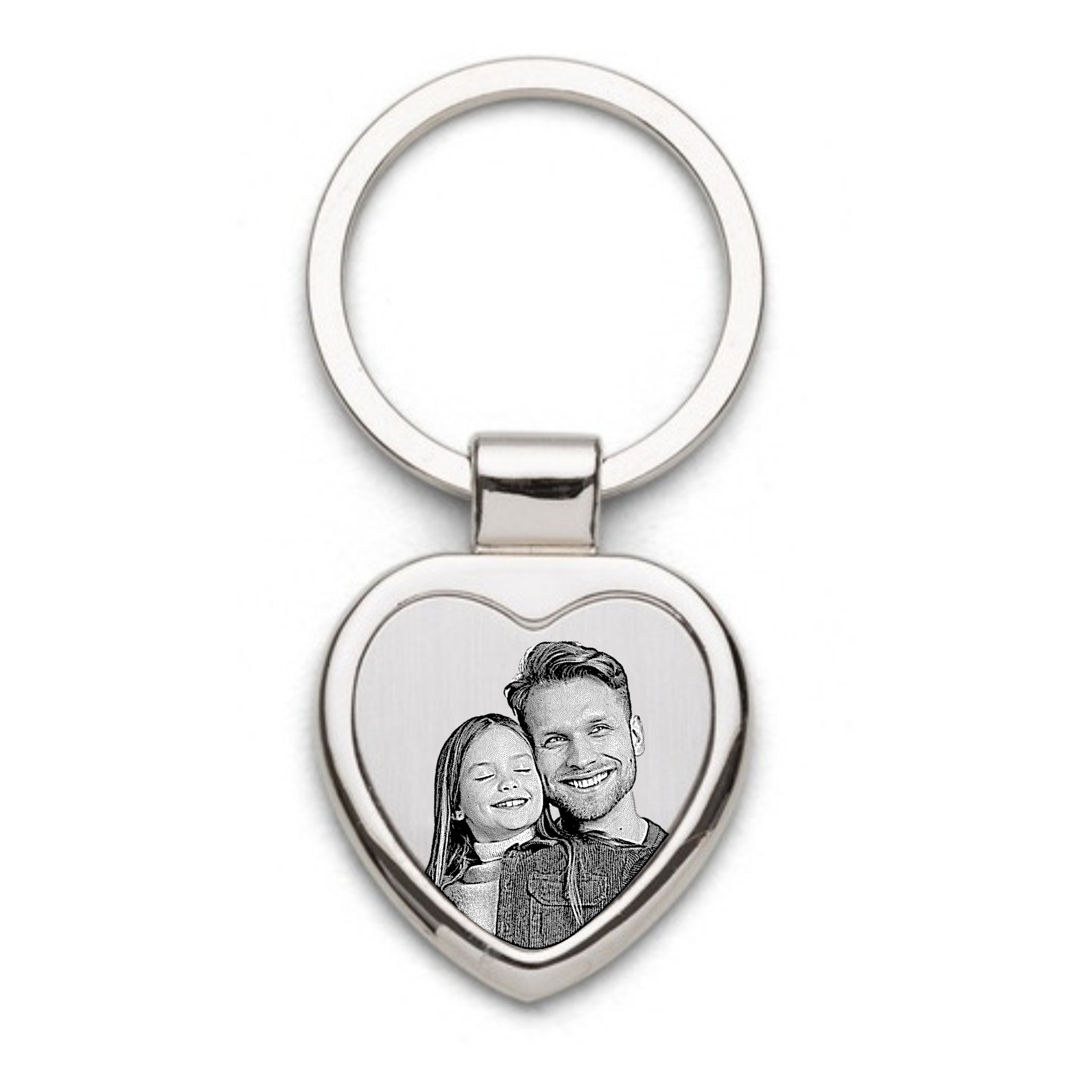 Chaveiro Aço Inox Coração Personalizado Fotografia - Affectio Joias